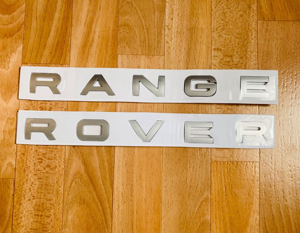 Range Rover 3D Emblem Logo Schriftzug Silbermatt Neu (Neu und ...