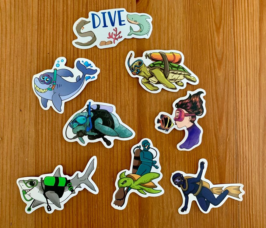 8x Sticker Tauchen Scuba Diving (Neu und originalverpackt) in Geneve ...