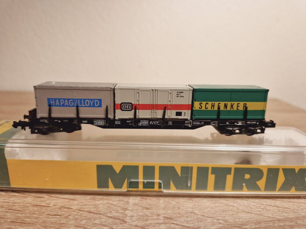 Minitrix 3566 Containerwagen DB (Gebraucht) in St-Aubin-Sauges für CHF ...