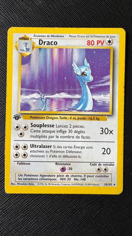 Carte Pokémon Draco 18/102 1ère édition FR (Gebraucht) in Denges für ...