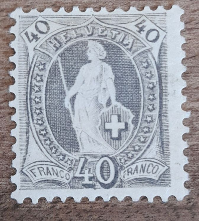 Stehende Helvetia 69D Kat. 130.- * (Gebraucht) in Balgach für CHF 20 – mit Lieferung auf Ricardo ...