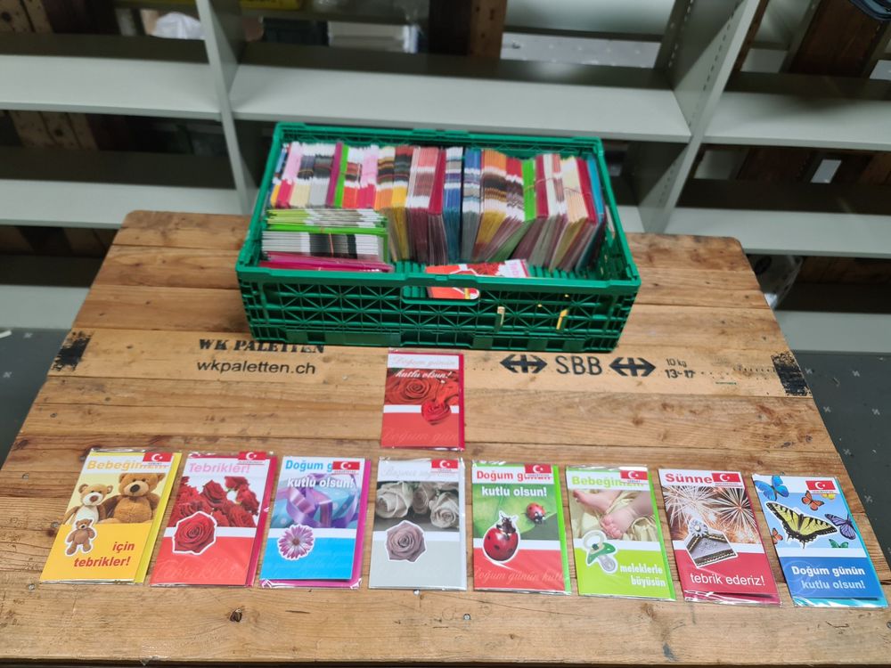 Posten neuer Glückwunschkarten usw. auf Türkisch ab 1.- (Neu und originalverpackt) in Krinau für ...