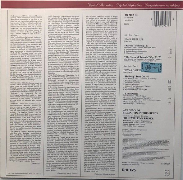 Sibelius - Karelia Suite / Grieg - Holberg Suite (LP) (Gebraucht) in ...