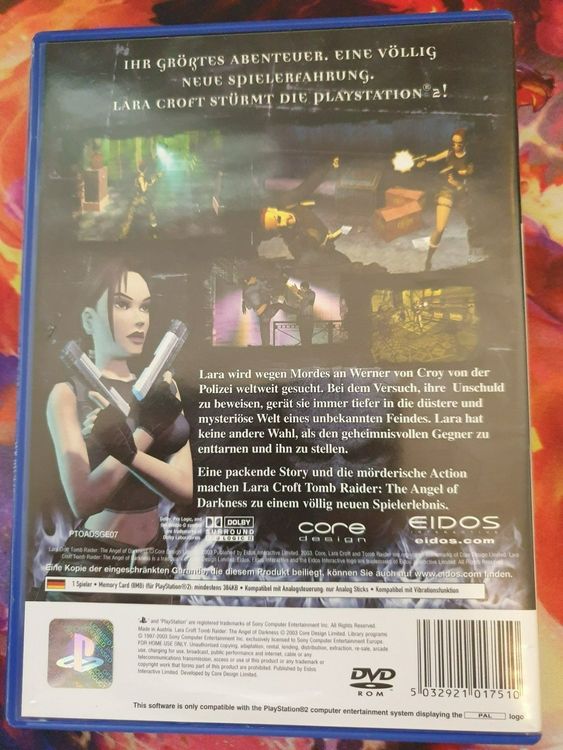 Lara Croft Tomb Raider: The Angel of Darkness PlayStation 2 (Gebraucht ...