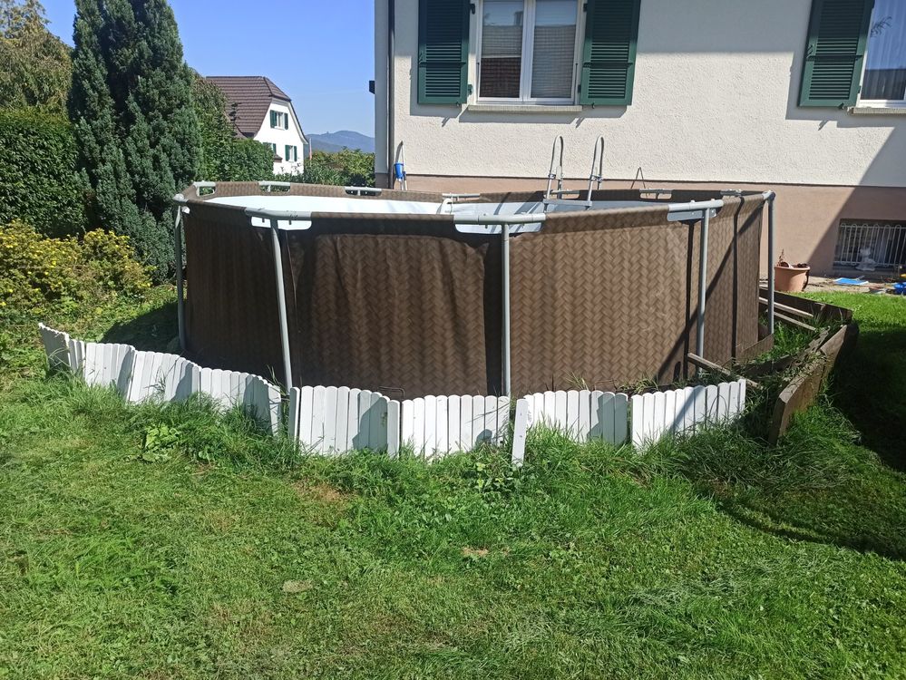 Rattan Frame Pool Bestway 330*100cm inkl. Zubehör ab 1.- (Gebraucht) in ...