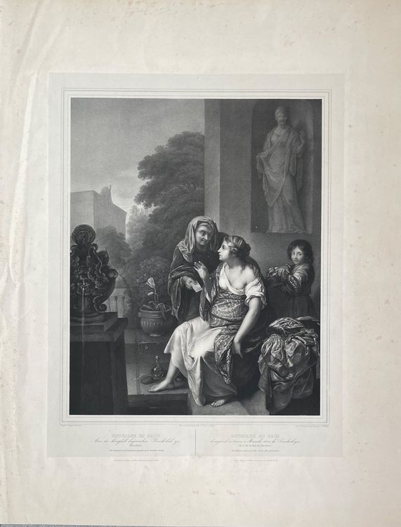 Antike Kupferstich Bethsabe. Lm Bade Bethsabe au bain (Gebraucht) in ...
