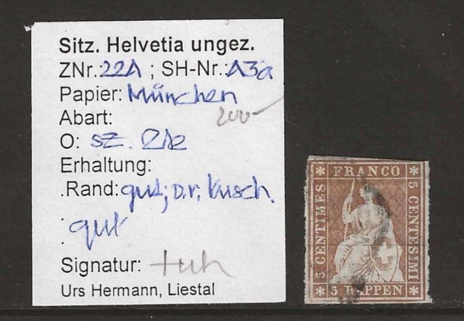 Strubel Nr. 22A mit Befund - KP 200.-- (Gebraucht) in Gümligen für CHF 25 – mit Lieferung auf ...