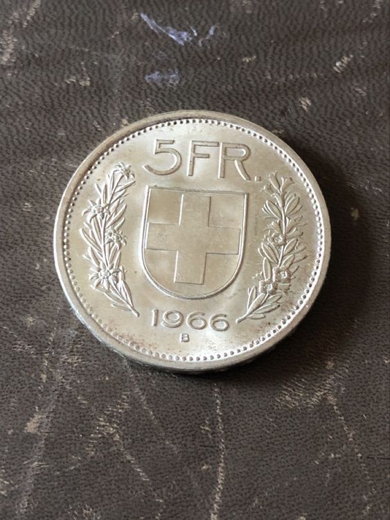 5 Franken Silbermünze 1966 B, Helvetia Schweiz | Kaufen auf Ricardo