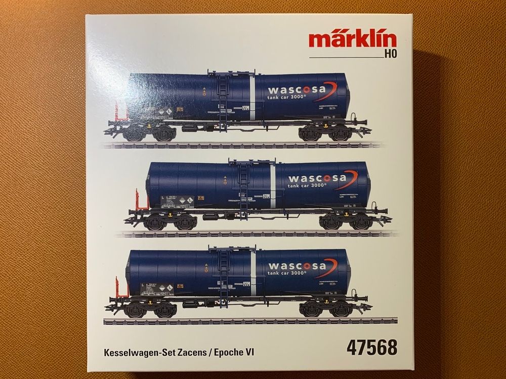 Märklin H0 47568 Wascosa Kesselwagen-Set Zacns SBB AC Analog (Neu und ...
