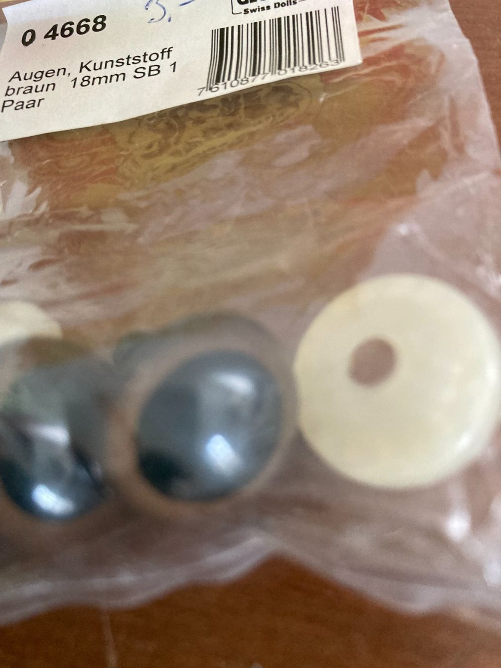 Glorex Augen, Kunststoff braun 18 mm neu, originalverpackt (Neu und originalverpackt) in ...