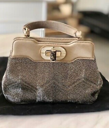 Bulgari Satin Mini Beaded Isabella Rossellini Handbag (Neu (gemäss ...