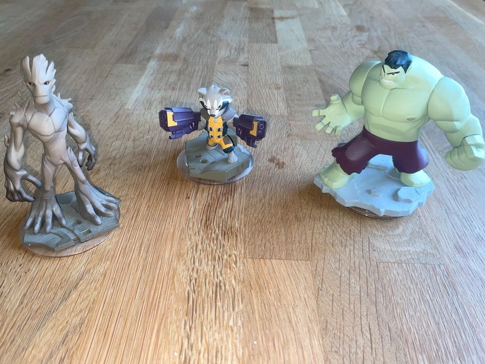 Disney Infinty 2.0 Figuren Groot, Rocket, Hulk (Gebraucht) in Riedern ...