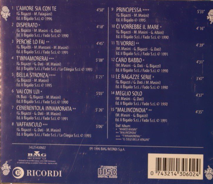 Marco Masini –L`Amore Sia Con Te (Gebraucht) in Luzern für CHF 2.9 – mit Lieferung auf Ricardo ...