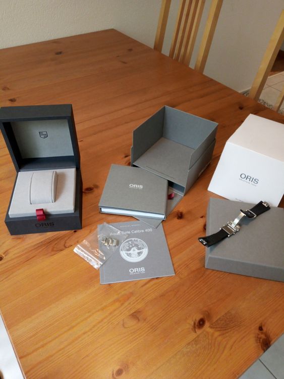 Oris Box plus Kautschukband / Ersatzglieder Stahlband (Gebraucht) in ...