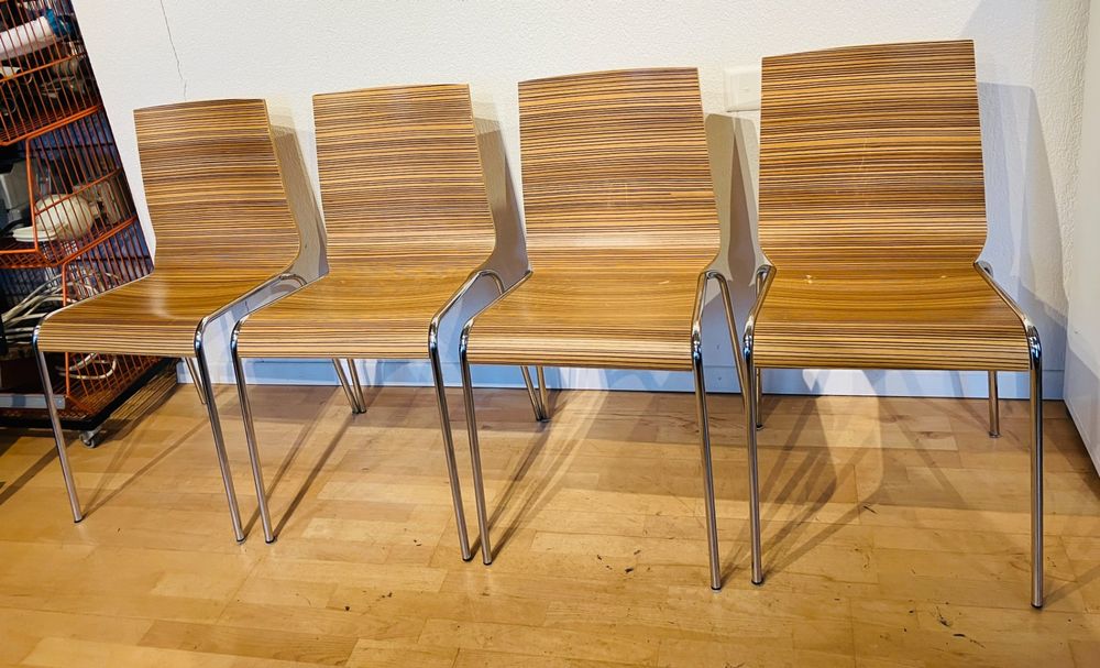 4 Stk. Designer Stuhl Calligaris Zebra von Emilio Nanni (Gebraucht) in ...