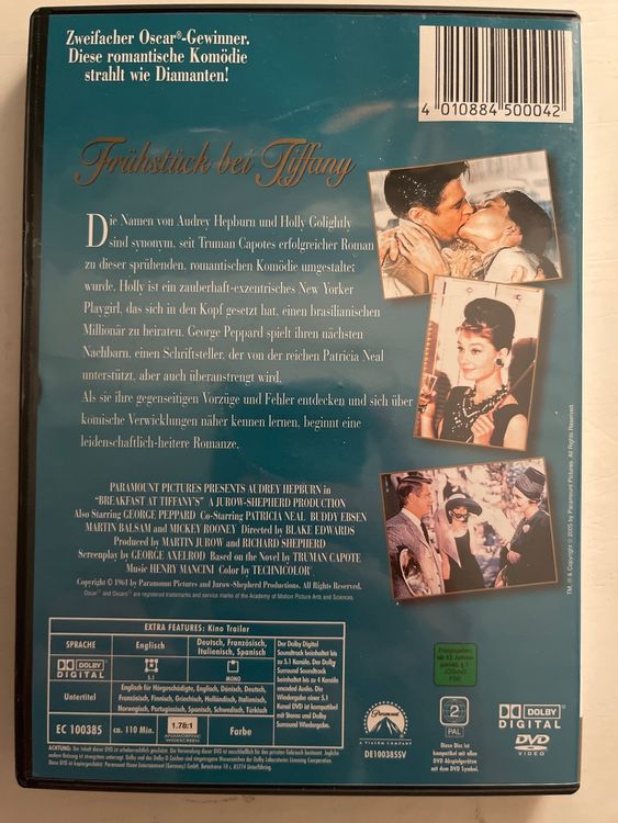 Frühstück bei Tiffany (1961) DVD 📀 - Audrey Hepburn (Neu (gemäss Beschreibung)) in Sierre für ...
