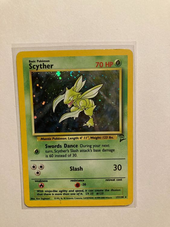Pokémon Scyther Holo Swirl Base Set 2 (Gebraucht) in Genève für CHF 3 – mit Lieferung auf ...