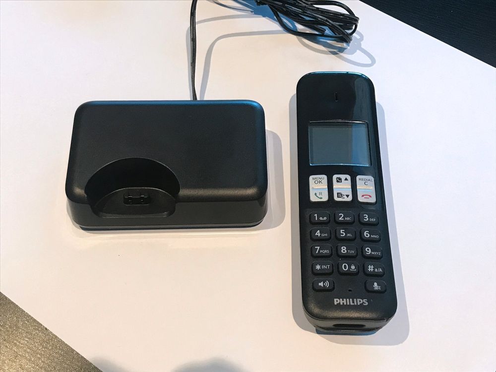 Festnetztelefon Philips D250, schnurlos, Schwarz (Gebraucht) in Baden ...