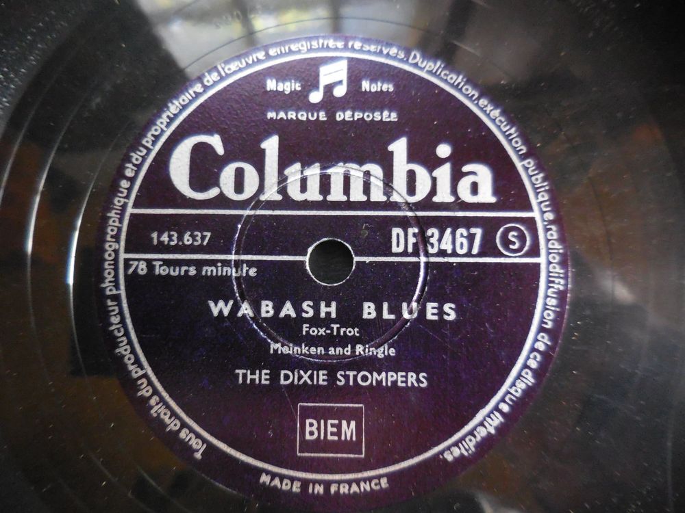 78 RPM (THE DIXIE STOMPERS) WABASH BLUES/WANG WANG BLUES | Kaufen auf ...