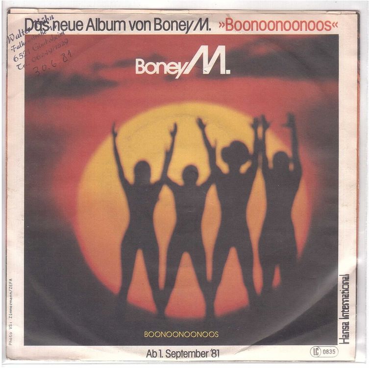 BONEY M. - malaika (Gebraucht) in Oberwil (Dägerlen) für CHF 1 – mit ...