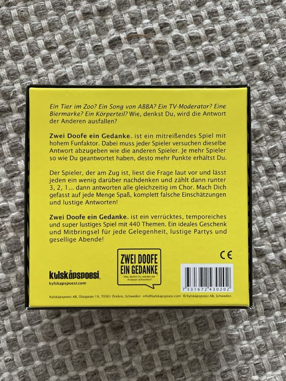 Zwei Doofe ein Gedanke - Partyspiel (Neupreis 25.-) (Neu (gemäss ...