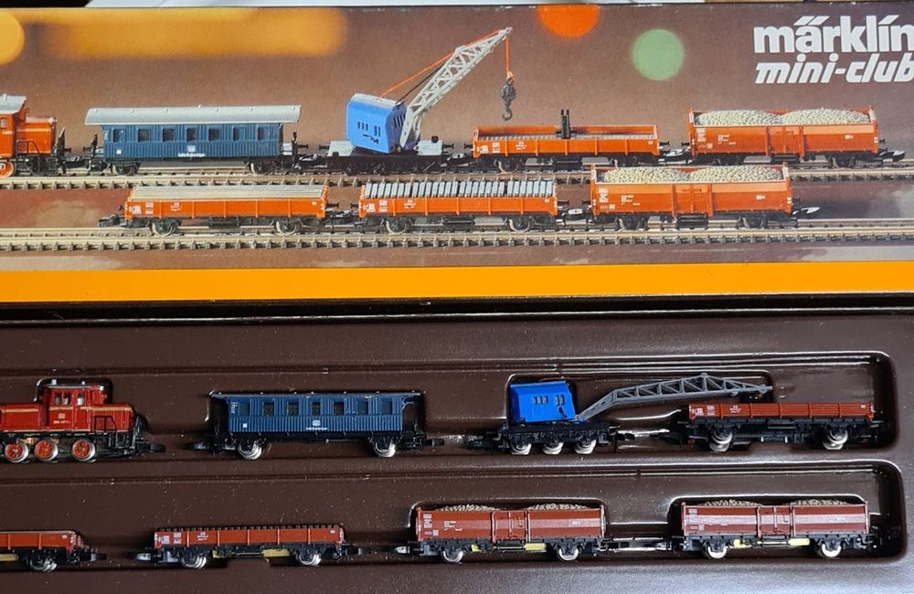 Märklin mini-club Z 8103 Gleisbauzug, DB, 8-teilig, GUT | Kaufen auf ...