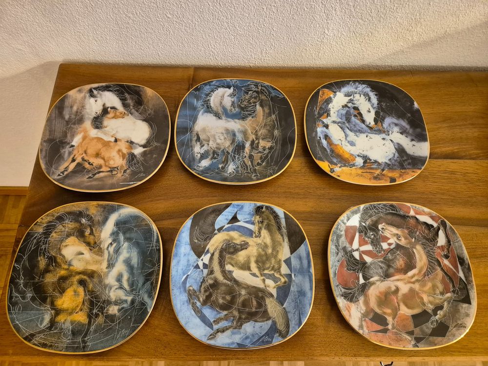 Hans Erni Porzellan Tellerset 6 Stück (Gebraucht) in Seedorf BE für CHF 20 – nur Abholung auf ...