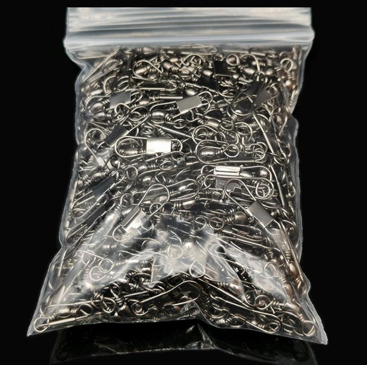 50 Stück Snap mit Wirbel mehrere Grössen / Angeln (Neu und ...