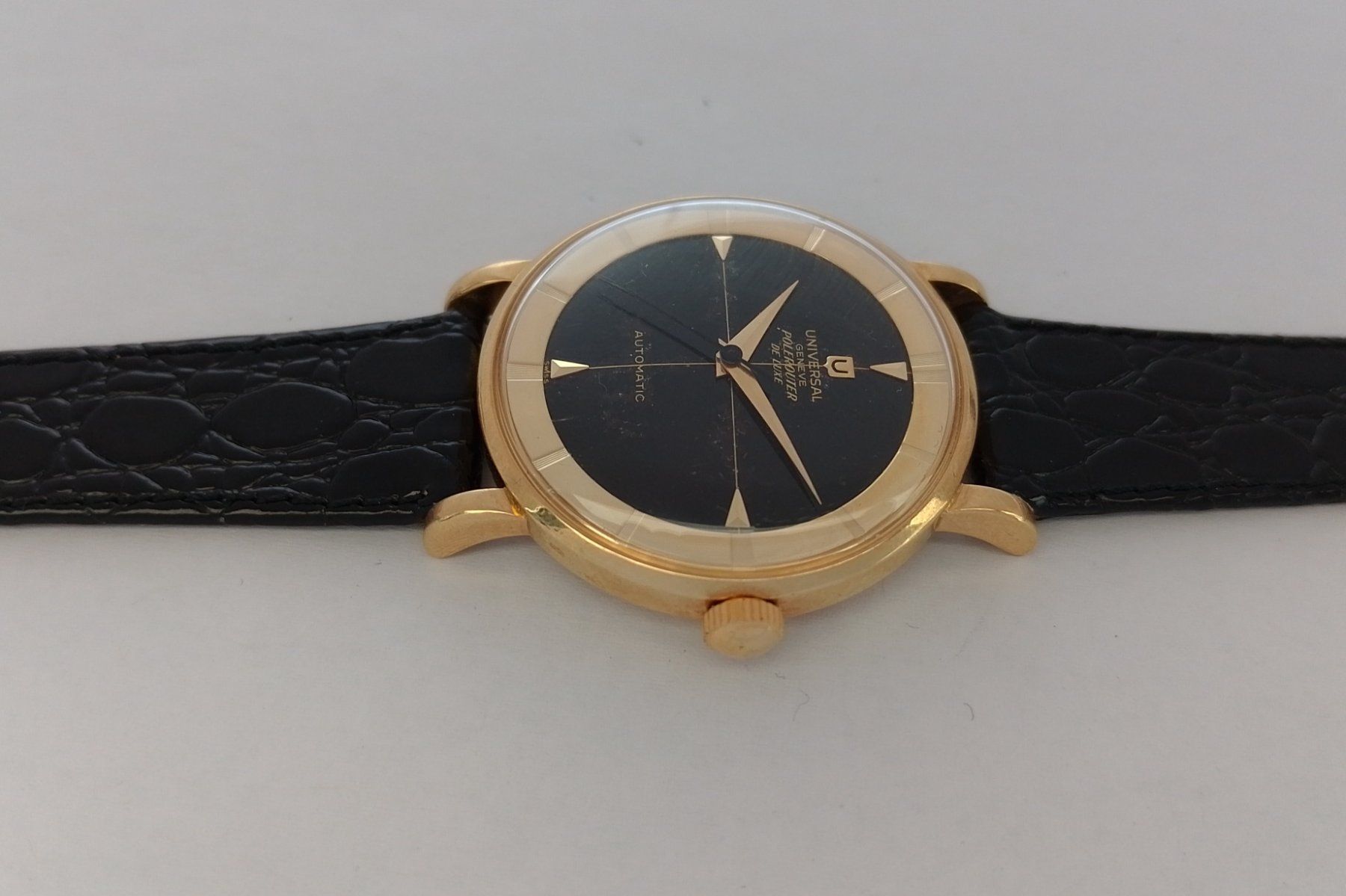 18K Gold Universal Geneve Polerouter DeLuxe, Automatic, Top! (Gebraucht ...