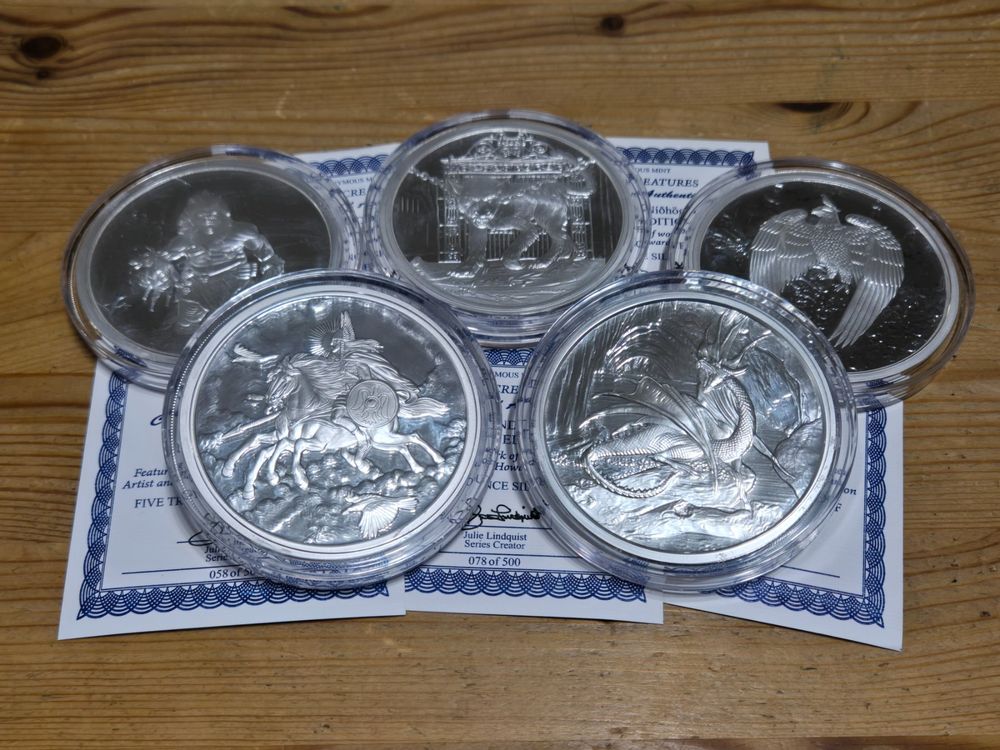 NORDIC CREATURES (Anonymous Mint) - 5 x 5 Oz Silber mit COA (Neu ...