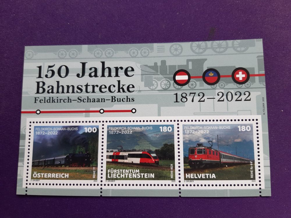 **Block 150 J. Bahnstrecke Feldkirch-Schaan-Buchs 2022 (Gebraucht) in Wangs für CHF 9 – mit ...