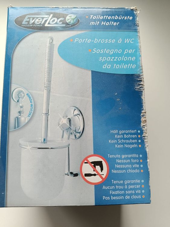 Everloc WC-Bürste mit Halter mit G, ohne Bohren, neu und OVP (Neu und originalverpackt) in ...