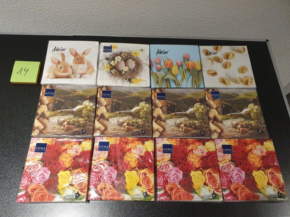 Servietten - 12 Packungen - 33cm x 33cm (Neu und originalverpackt) in ...