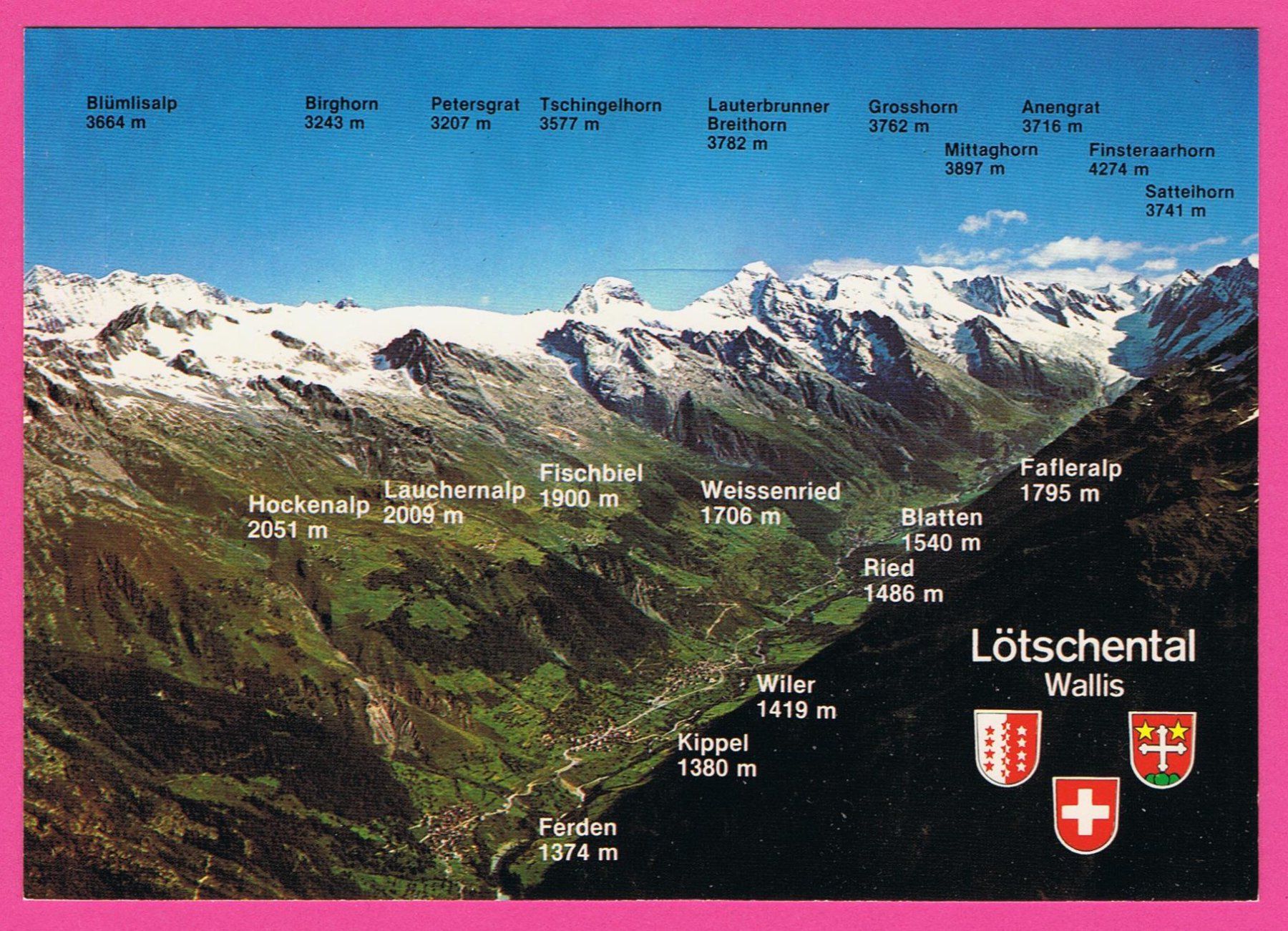 Lötschental Wallis mit Ried Blatten Ferden ... Flugaufnahme (Gebraucht ...