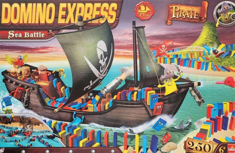 Domino Express Pirate Sea Battle Domino Spiel 250 Steine (Gebraucht) in ...