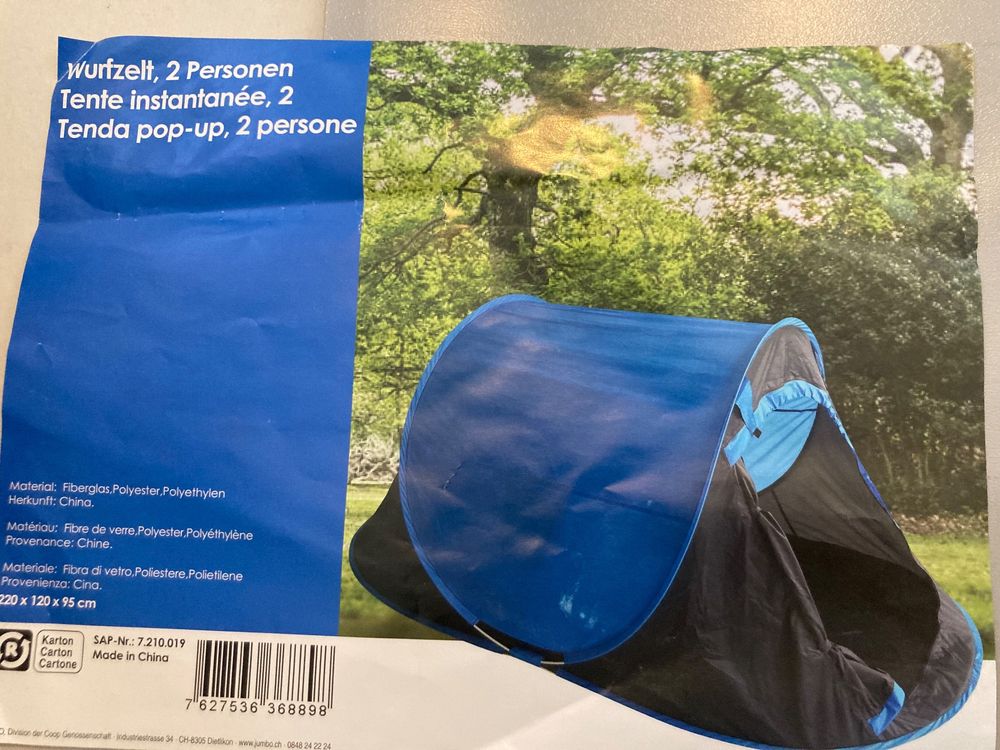 Wurfzelt Wichtig Abholung Kanton Bern! (Gebraucht) in Bülach für CHF 13 ...