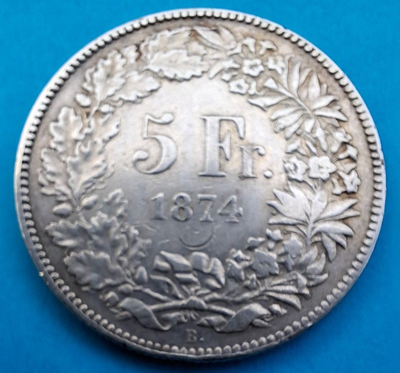 CHF___5.00 1874 VZ même sens (D'occasion) à Fribourg pour CHF 200 ...