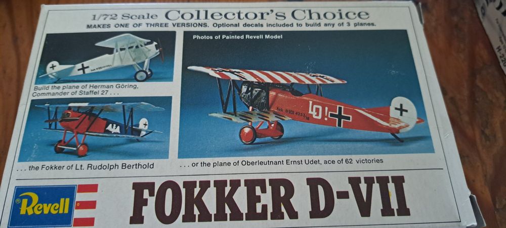 Fokker D-VII 1/72 revell H-71 (Gebraucht) in Düdingen für CHF 6 – mit ...