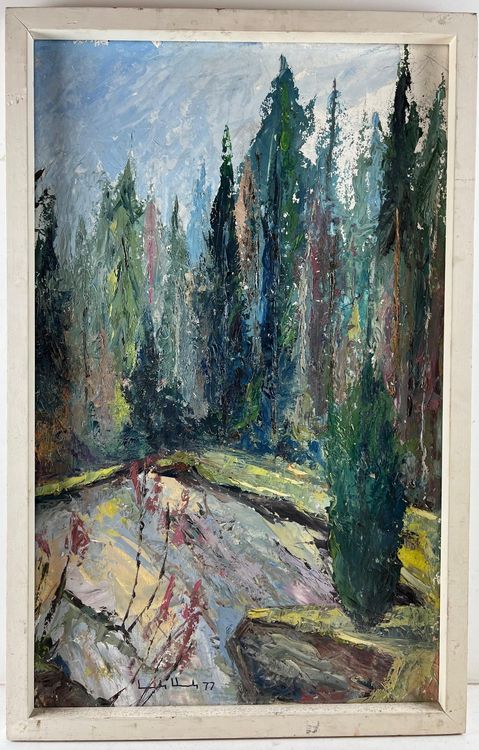 Sinischa Christen (1922-2007) Waldlandschaft Gemälde Sig | Kaufen auf ...