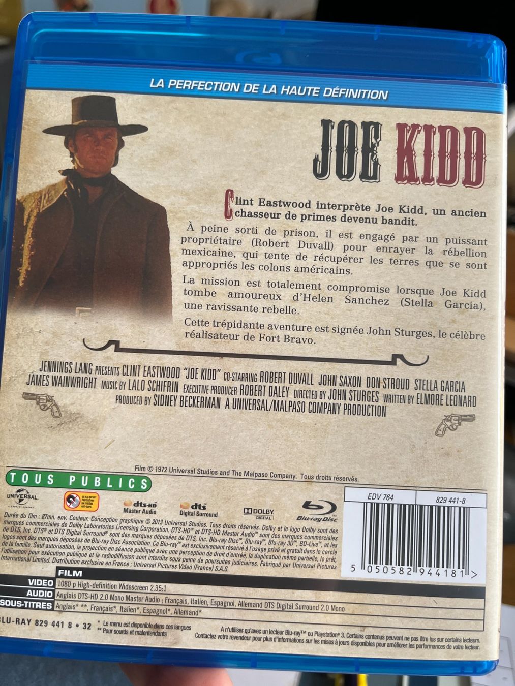 Joe Kidd (1972, Blu-ray, Clint Eastwood) (Neuf (Voir description)) à ...