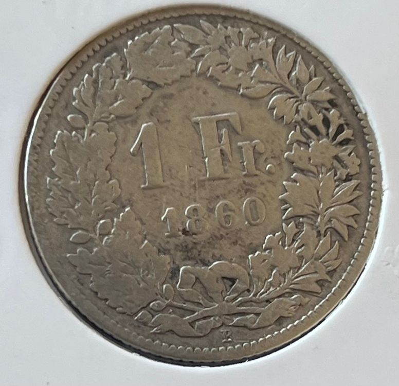 EXTREM RAR!!!! 1 Franken 1860 Silber (Gebraucht) in Münchenstein für CHF 139 – mit Lieferung auf ...