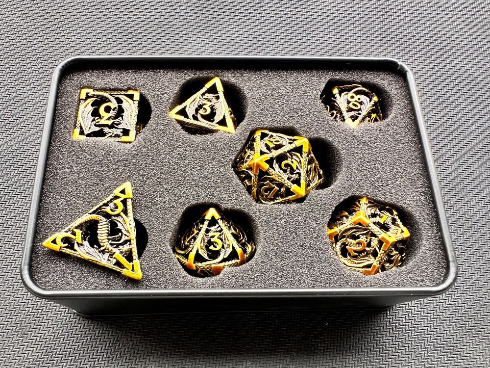 dnd würfel set Metall polyedrisch hollow dice "dragons rage" | Kaufen ...