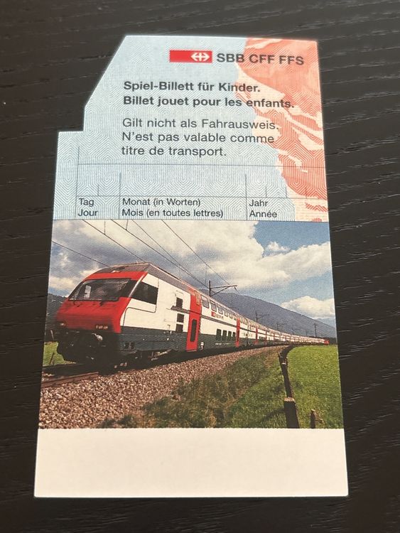 Spiel-Billett für Kinder SBB CCF FFS (Gebraucht) in Uetendorf für CHF 2 ...