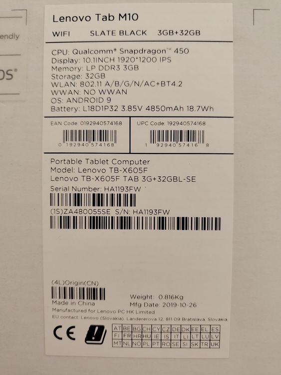 Tablette Lenovo Tab M10 TB-X605F avec OS Ubuntu Touch (Gebraucht) in ...