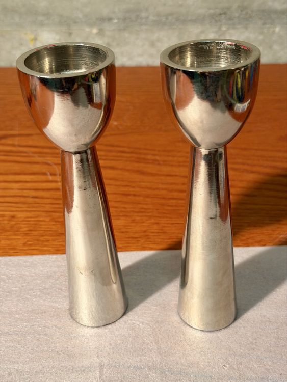 Vintage a set of Silver Aluminum Alloy Candlesticks (Gebraucht) in ...