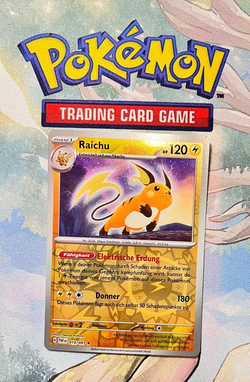 Raichu Reverse Holo Paldeas Schicksale 019/091 (Neu (gemäss ...