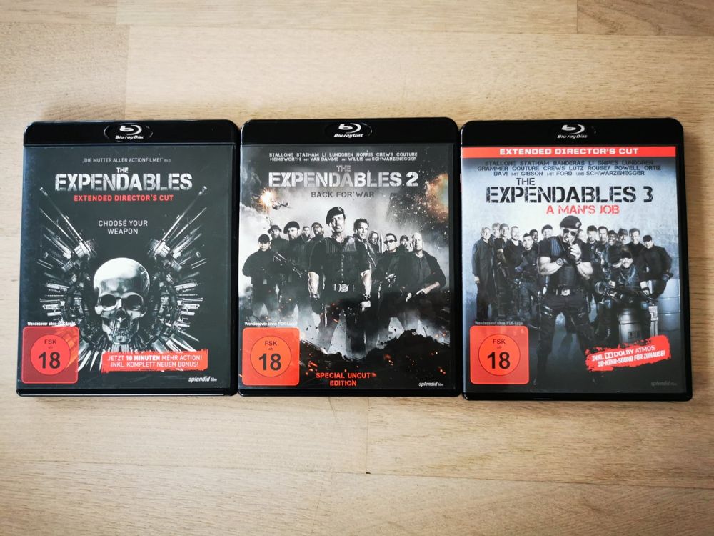 Expendables 1 - 3 uncut Bluray ab 18J, Stallone Stratham (Gebraucht) in ...