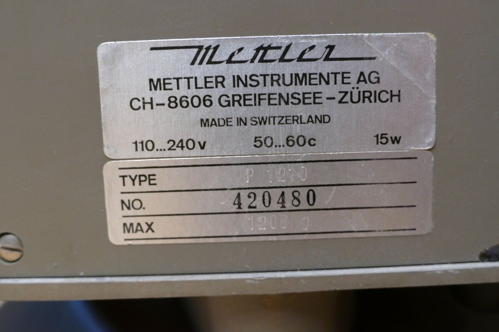 Mettler P1210 Analysenwaage, max 1200g/0.01g, funktioniert (Defekt) in ...