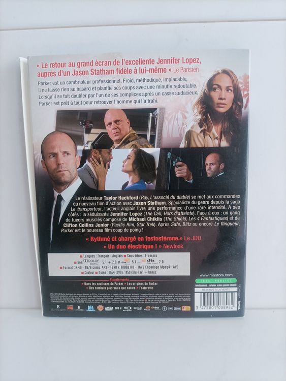 Blu-Ray + DVD Parker (fr/uk) Jason Statham Jennifer Lopez (D'occasion ...
