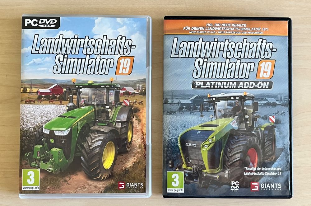 2 DVD Landwirtschafts-Simulator 19 + Platinum Add-on | Kaufen auf Ricardo